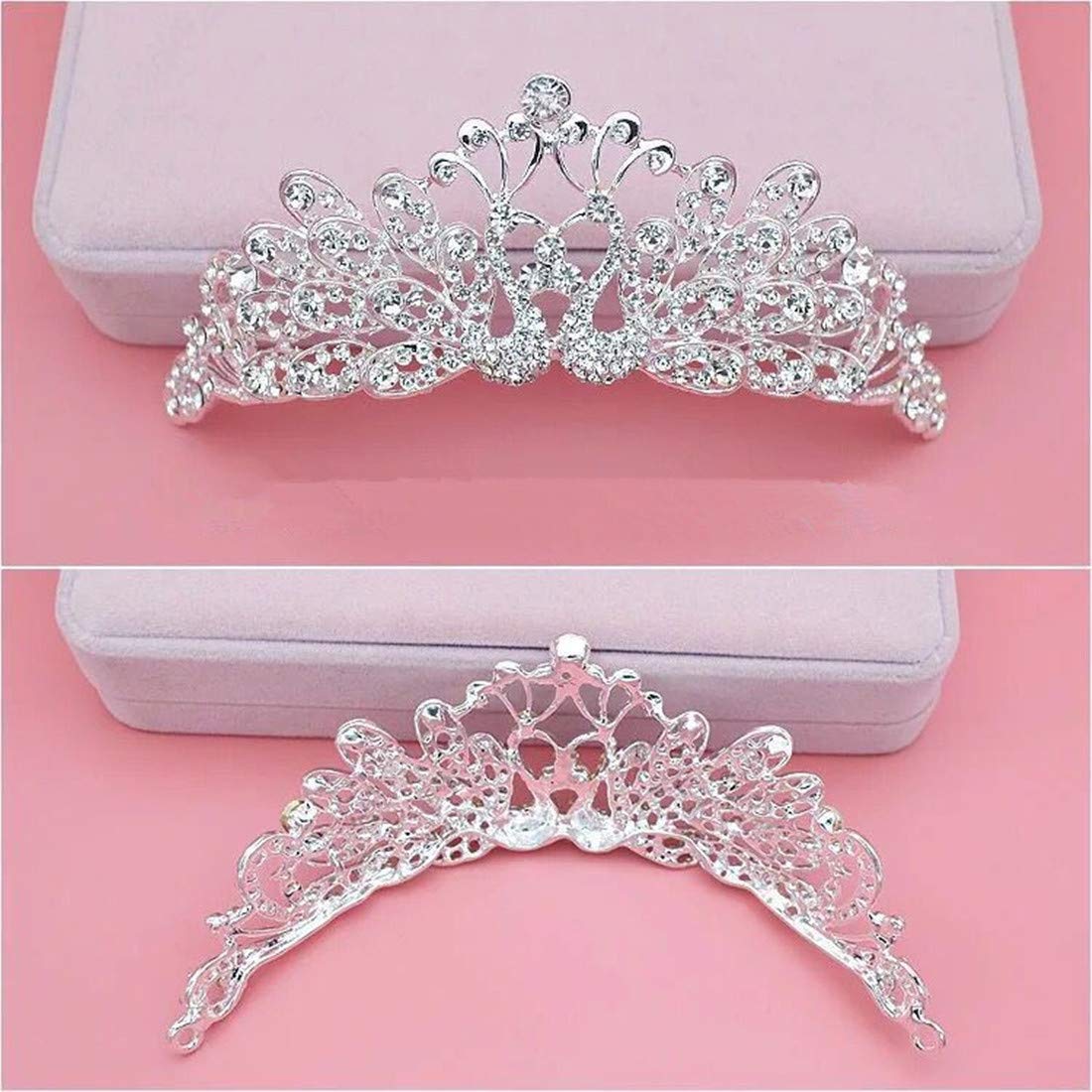 Wedding Sets For Women Bling Bride Hair Accessories Tiaras Earrings Necklace Wedding Jewelry Sets A
