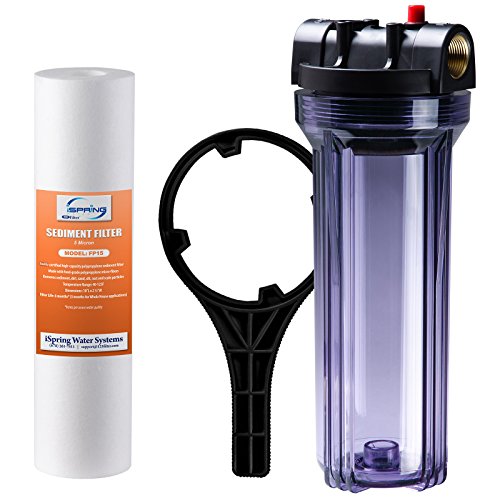 iSpring HC16FP15X1 Whole Transparent Water Filter Housing, Clear