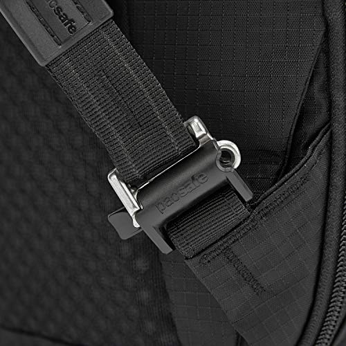 Pacsafe Vibe 28 Liter Anti Theft Commuter Backpack Opens Suitcase Style and Fits 16 inch Laptop Casual Daypack, Black, One Size