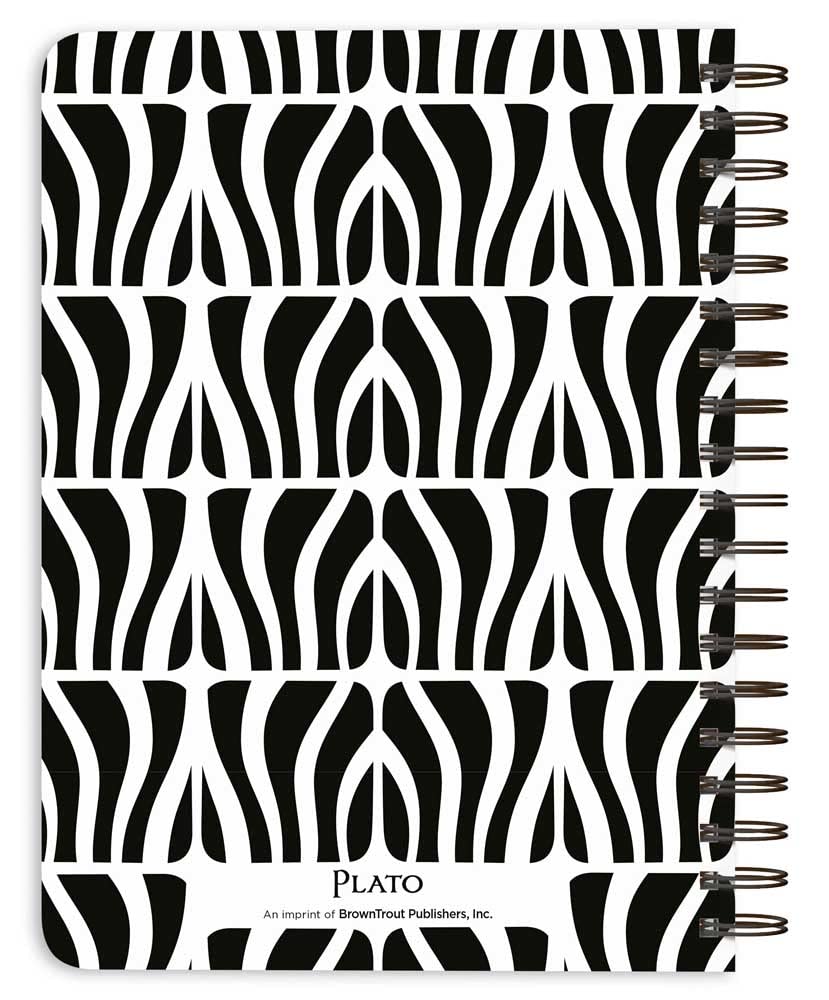 Ebony & Ivory | 2024 6 x 7.75 Inch 18 Months Weekly Desk Planner | Foil Stamped Cover | July 2023 - December 2024 | Plato | Stationery Planning