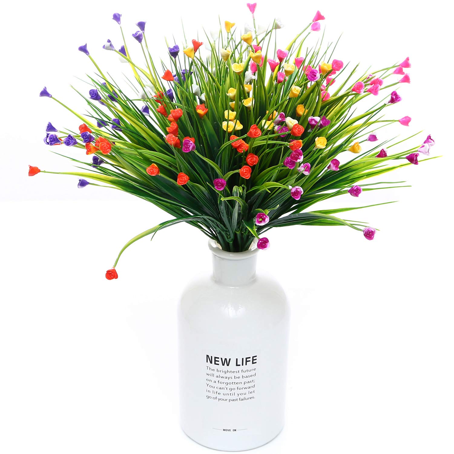 Well Love Artificial Flower 6 Bundles Home Greenery Kitchen Wedding Party Garden Festival Office Indoor Outside UV Resistant Hanging Planter Arch DIY Craft Art Decor Gypsophila Mix Color Gift Set