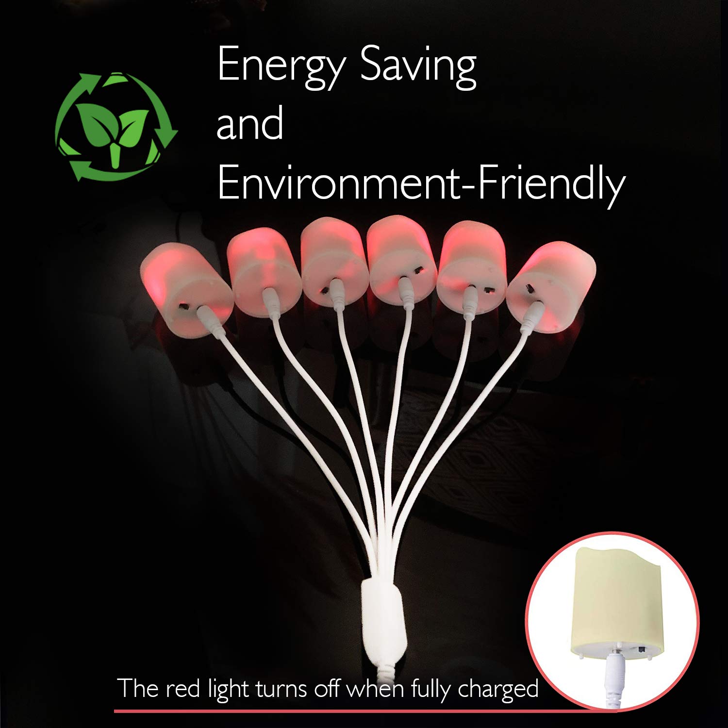Homemory Rechargeable Flameless Votive Candles with Remote, Battery Operated Tea Lights with Timer, 6 PCS Electric Fake Candle in Warm White (USB Charging Cable Included)