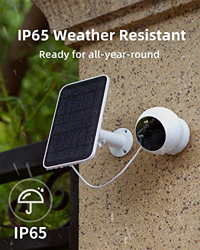 Noorio B200 Security Camera with Solar Panel 1080p Home Security Camera, Wire-Free Battery Powered WiFi Camera, Color Night Vision, AI Motion Detection, Work with Alexa