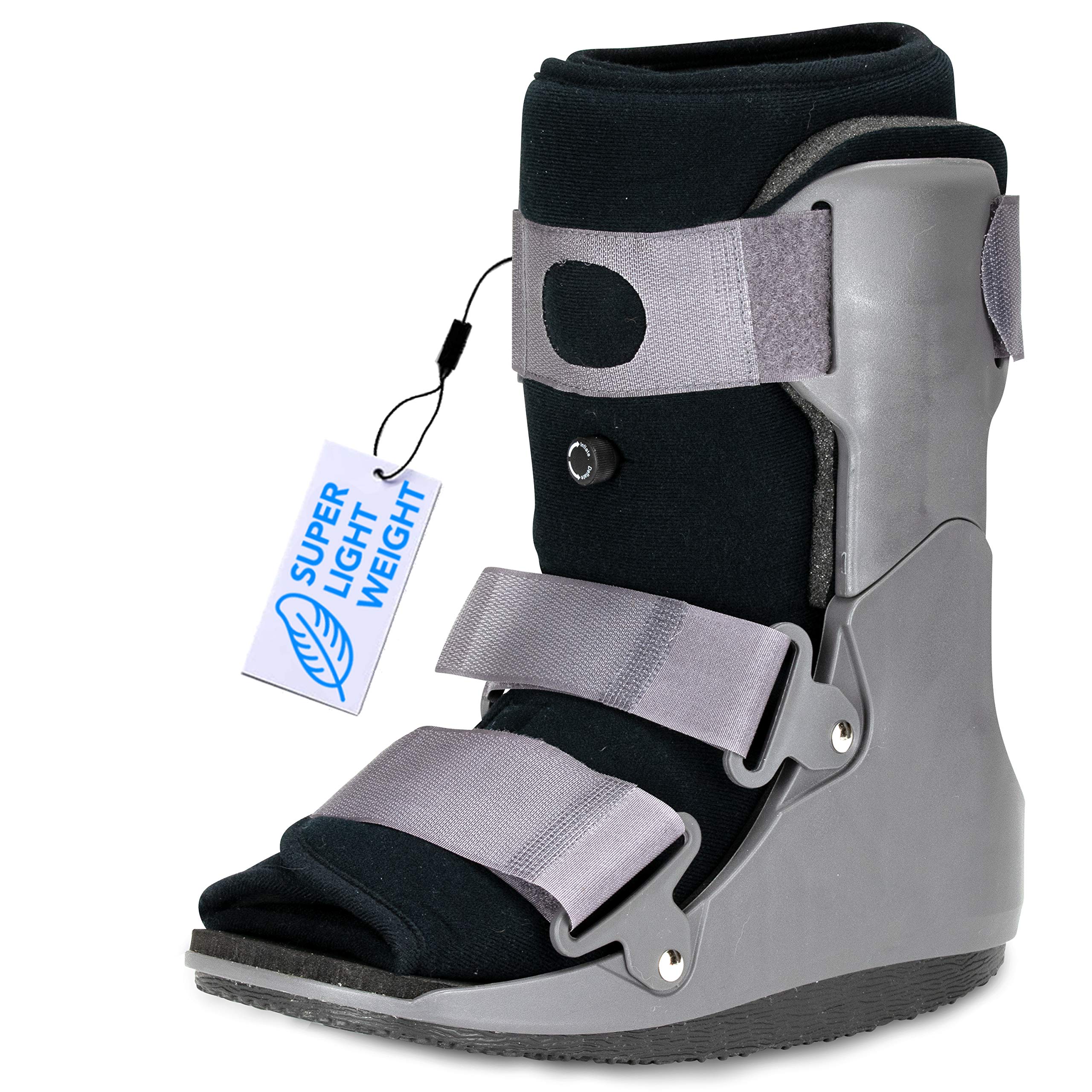 ExoArmor Superlight Walking Boot for Sprained Ankle, Foot Brace for Injured Foot, Stress Fracture, Broken Foot or Plantar Fasciitis. Air Liner. Short (Medium)
