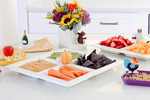 Nora Fleming pinstripes melamine sectional server