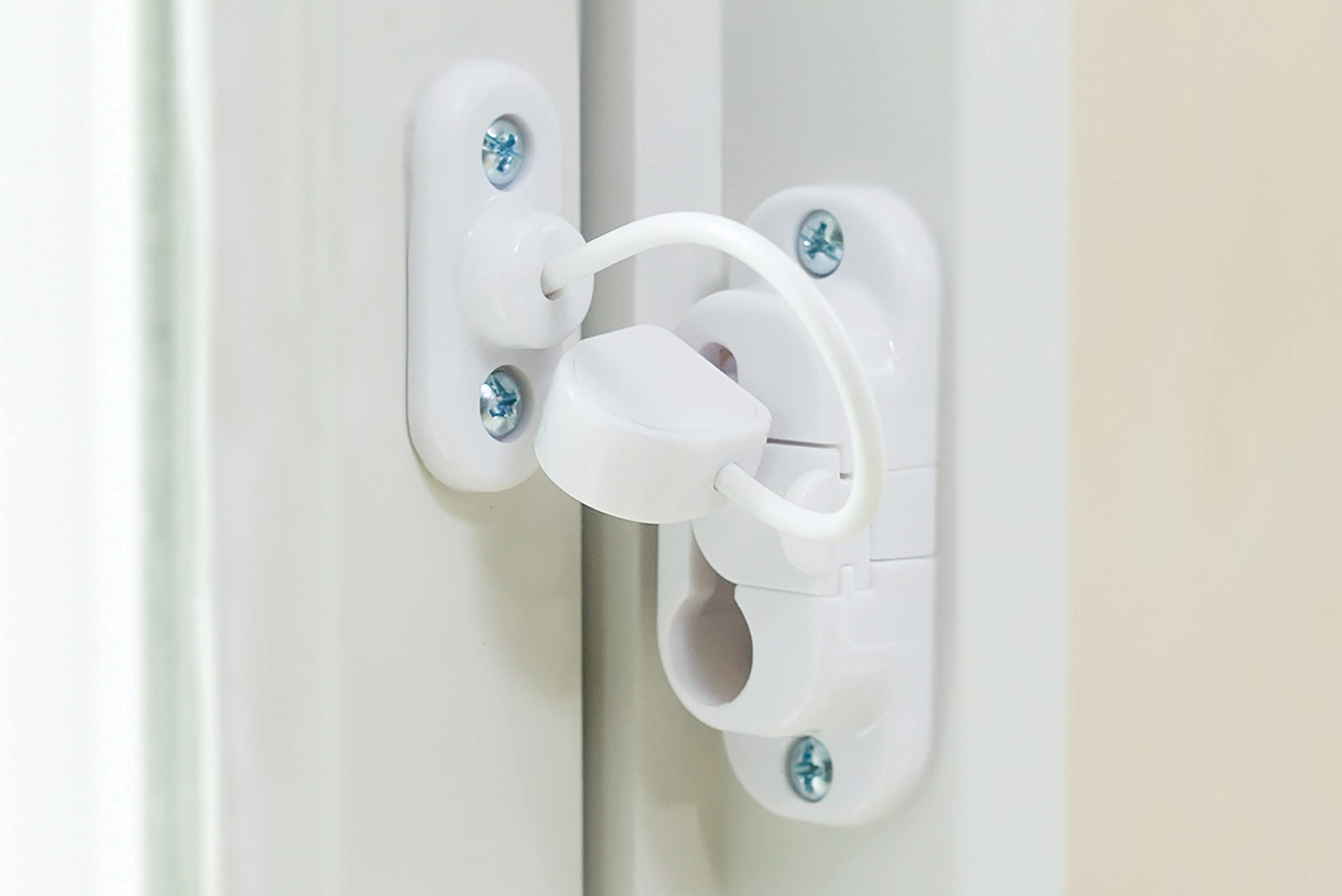 Dreambaby Breezz-Safe Keyed Sliding Window Restrictor Lock for Childproofing - Baby Safety Window Guard Stopper - White