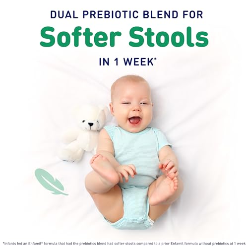 Enfamil Reguline Baby Formula, Milk-Based Infant Nutrition, Dual Prebiotics for Soft, Comfortable Stools within 1 Week of Use, Omega-3 DHA for Immune Support, Reusable Powder Tub, 19.5 Oz