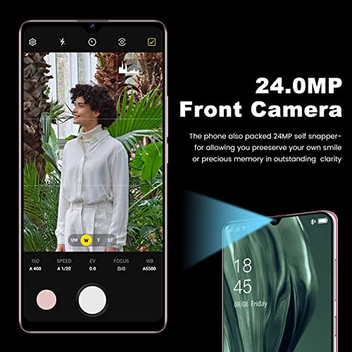 Unlocked Smartphones, 5G Android Smart Phone HD Full Screen Phone, Dual SIM Unlocked Cell Phone, 2+16G RAM, Long Battery Life, 6.53-inch Water Drop Screen Touch Screen Mobile Cell Phone (White)