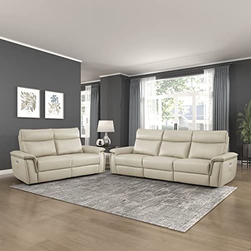 Lexicon Raelynn Power Double Reclining Loveseat, Taupe