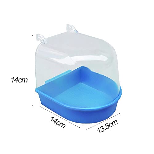 Parrot Bathing Hanging on Cage Birdbath Bird Supplies Plastic Box Cage Accessories for Pet Shower(Yellow)