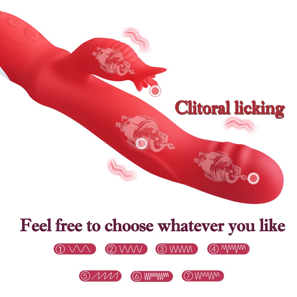 duubee Handheld Personal Rechargeable 9 Inch Vibrators Electric Vibrating Pleasure Portable Powerful Massager for Full Body Relaxation Massage Gifts 08281, Red