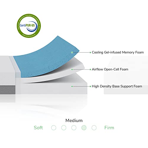 Novilla Full Size Mattress, 12 Inch Foam Mattress in a Box, Gel Memory Foam Mattress for Pressure Relief & Motion Isolation, Bed Mattresses with Medium Soft
