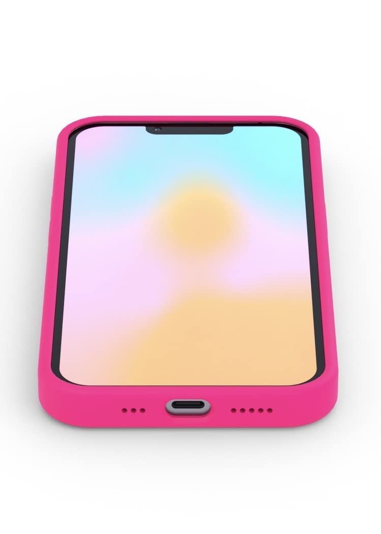 FELONY CASE – iPhone 12/12 Pro Case – Neon Pink Silicone Phone Cover, Liquid Silicone with Anti-Scratch Microfiber Lining, 360° Shockproof Protective Case for Apple iPhone 12 and iPhone 12 Pro