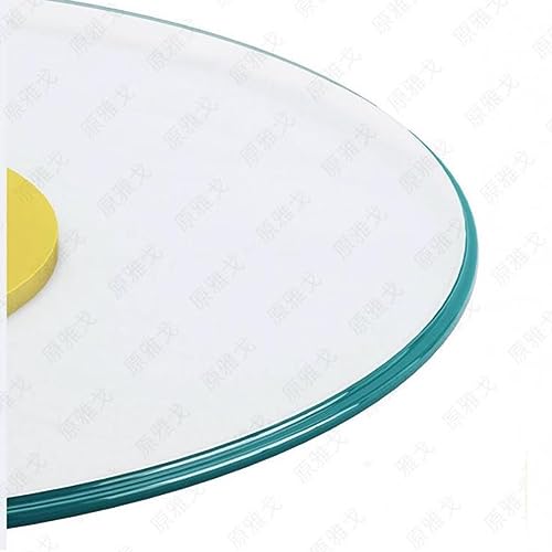 DOUKI Tempered Glass Lazy Susan Turntable, 39inch Clear Tabletop Rotating Serving Tray, Round Large Rotating Tray For Dining Table, Easy To Share Food (Color : Gold, Size : 70cm(28inch))