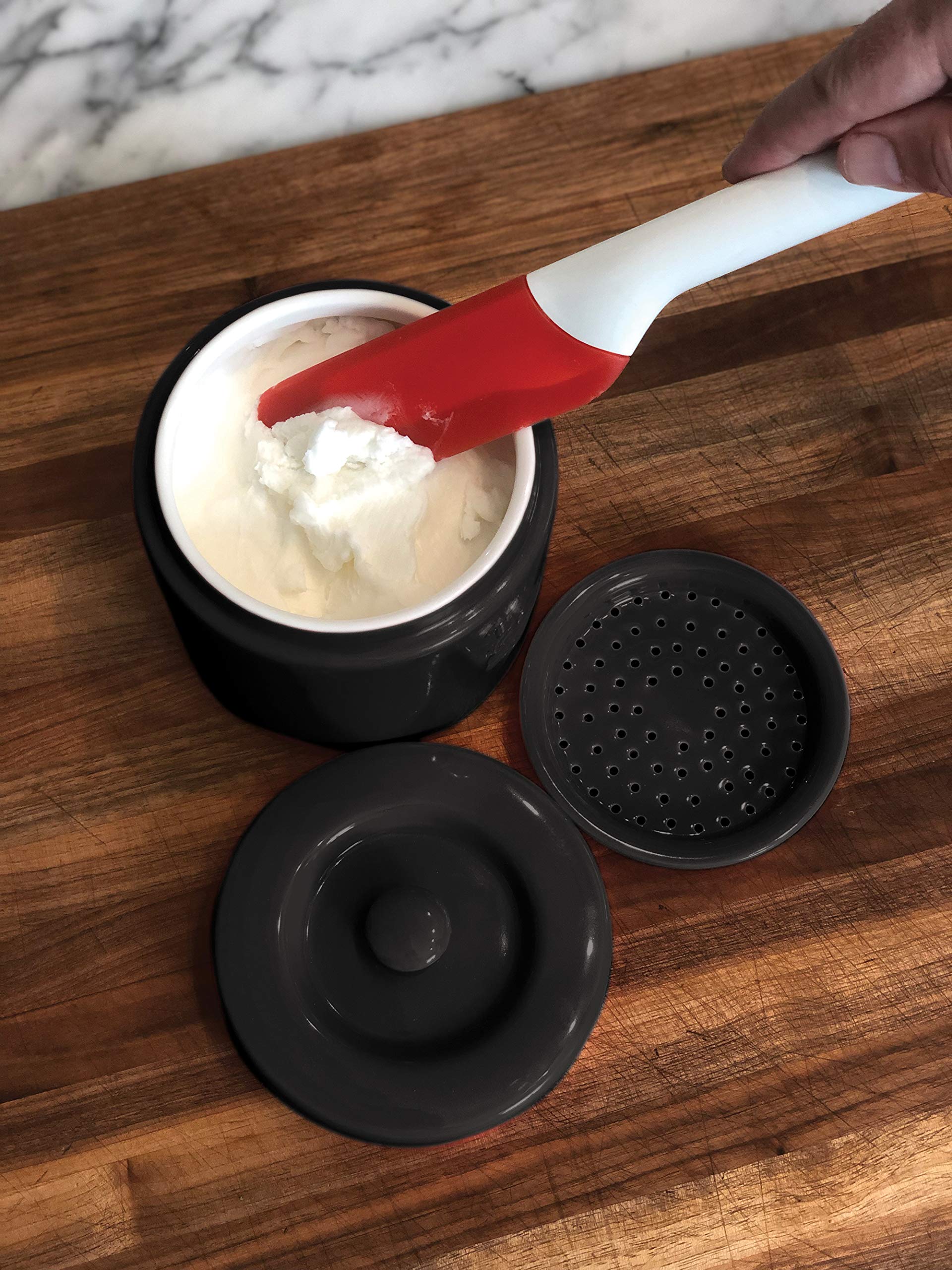 Fox Run Bacon Grease Container, 5 x 5.5 inches, Black
