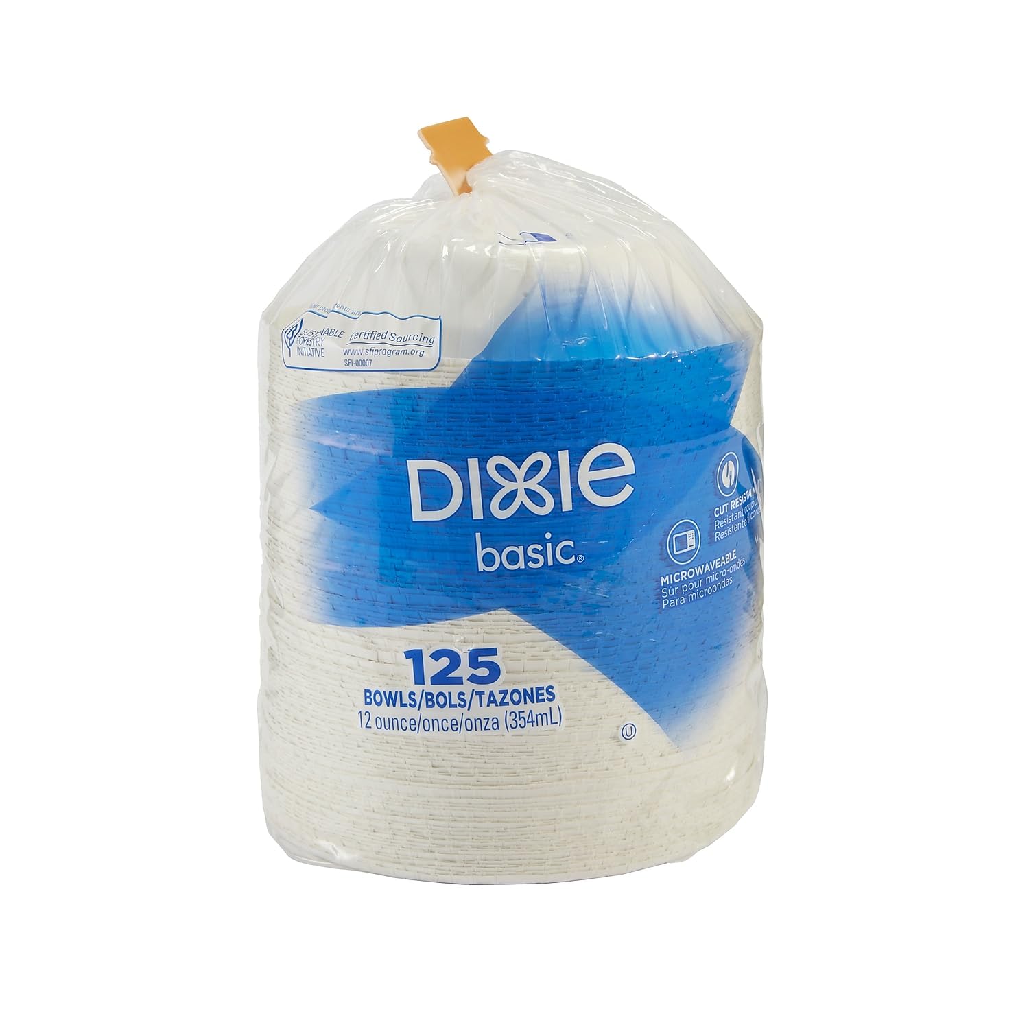 Dixie Georgia Pacific DBB12WCT Paper Bowl 12oz Cap 12.4-Inch x12.4-Inch x15.1-Inch 8PK/CT White