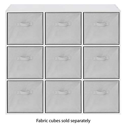 Whitmor 9 Cube Wood Storage Organizer - White (6422-8859-WHT-BB)