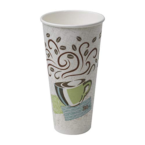Dixie PerfecTouch 24 oz. Insulated Paper Hot Coffee Cup by GP PRO (Georgia-Pacific), Coffee Haze, 5364CD, 500 Count (25 Cups Per Sleeve, 20 Sleeves Per Case)