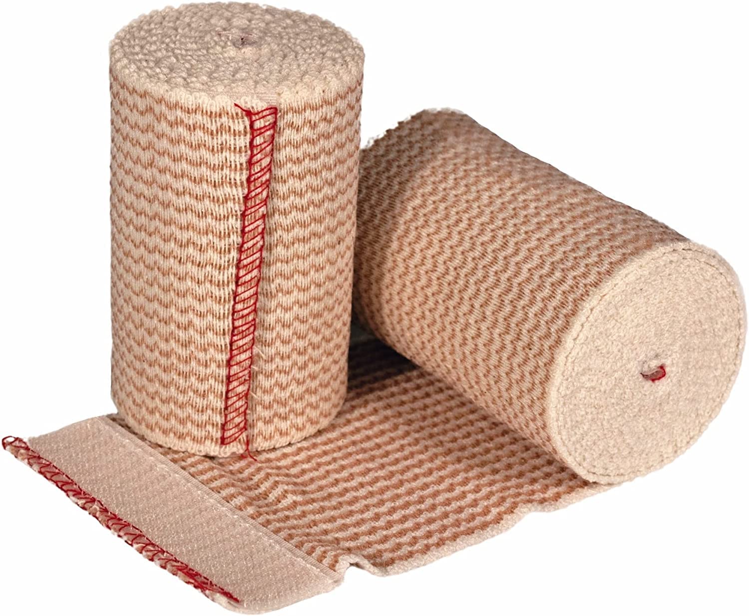 Elastic Bandage Wrap with Self-Closure [Pack of 3] Comfort Athletic Compression Roll, 5 Yards Stretched for Customized Compression on Knee, Ankle, Wrist - Plus a Vakly First Aid Kit Guide (3 INCH)