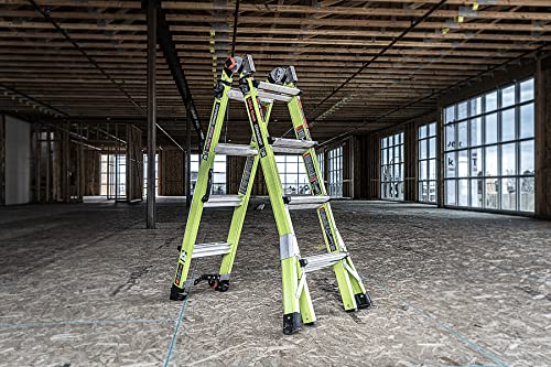 Little Giant Ladder Systems Conquest 2.0 All-Terrain, M17, 17ft, Multi-Position Ladder with Adjustable Outriggers, Fiberglass, Type 1A, 300 lbs Weight Rating, (17107-001)