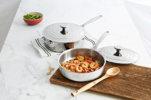 Le Creuset Tri-Ply Stainless Steel Saute Pan, 3 qt.