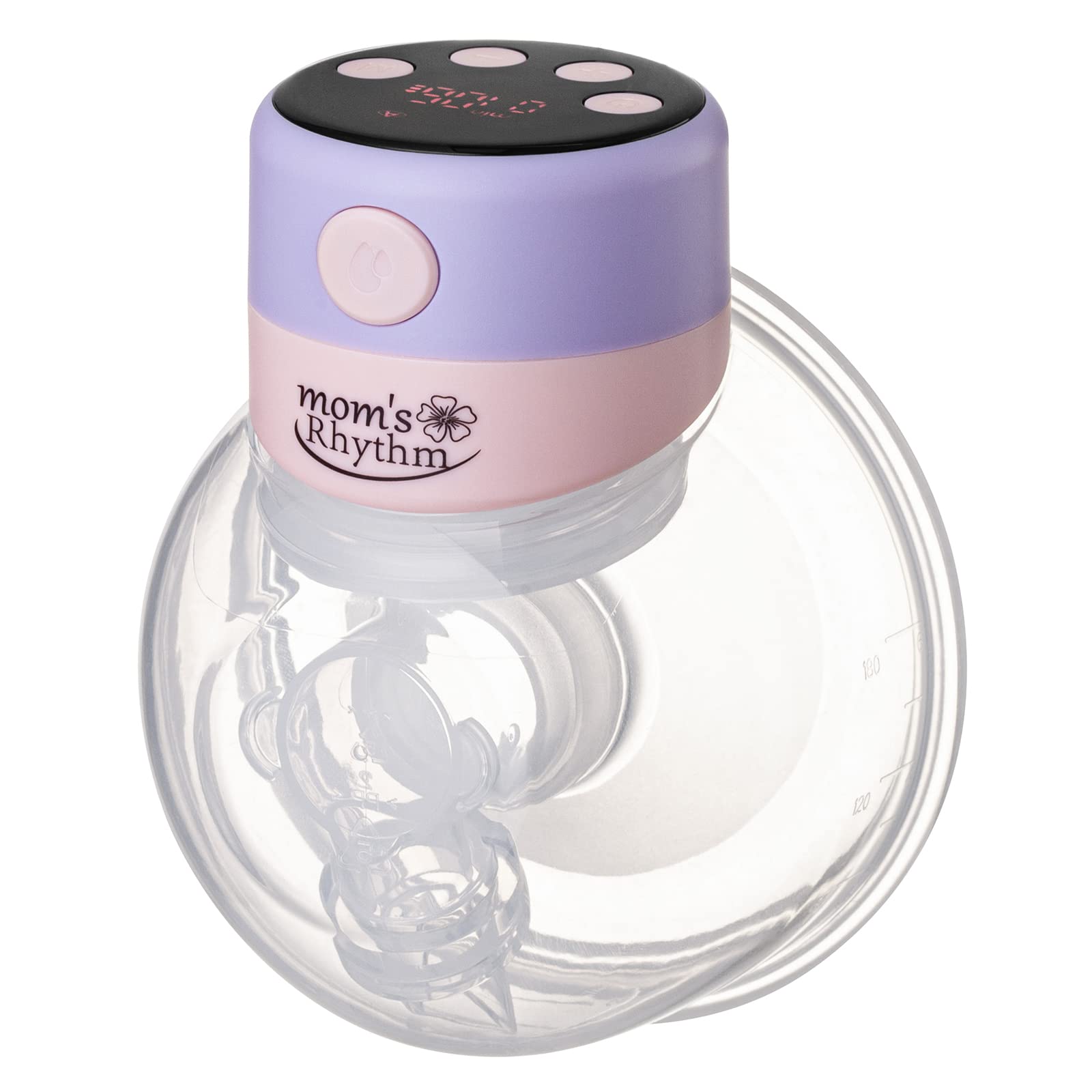 Hands Free Breast Pump, Mom's Rhythm Wearable Breast Pump Upgraded with Full-Screen Display, 3 Modes & 12 Levels Adjustable for Comfortable Pumping, Light & Silent, 27mm Range, Mixed Colors