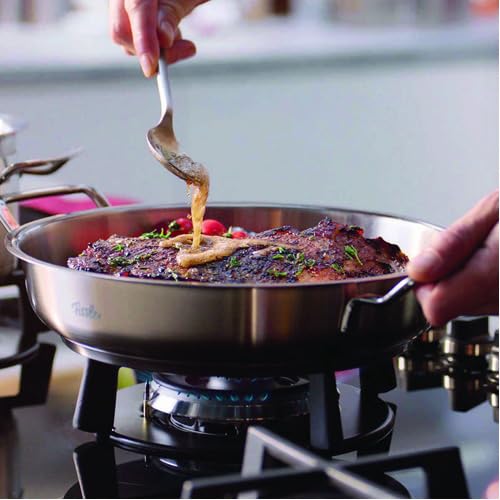 Fissler Original-Profi Collection Stainless Steel Serving Pan, with High Dome Lid, 3.2 Quarts