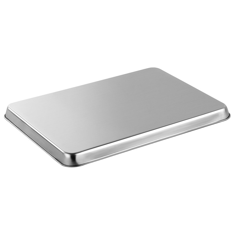 HEAHYSI Mini Stainless Steel Baking Sheets,Small Cookie Sheets, Toaster Oven Tray Pan Rectangle Size 9.4Lx7Wx1H inch By, Non Toxic & Healthy,Superior Mirror Finish & Easy Clean, Dishwasher Safe
