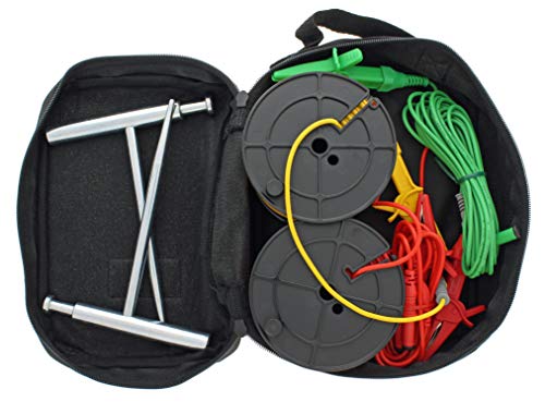 IDEAL INDUSTRIES INC. 61-796 Earth Ground Resistance Tester, 3-Pole, Carrying Case Included,Yellow,Green,Red