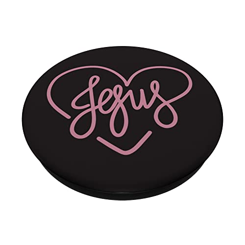Peony Pink Jesus Faith Christian Bible Verse PopSockets Swappable PopGrip