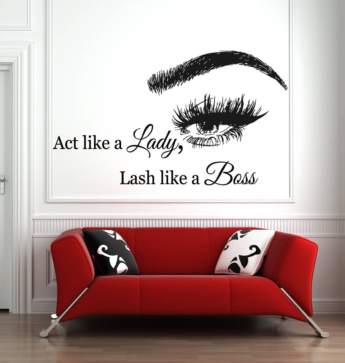 DXLING Beauty Salon Quote Wall Decal Stickers Make Up Store Home Decoration Murals LC705 (Black)
