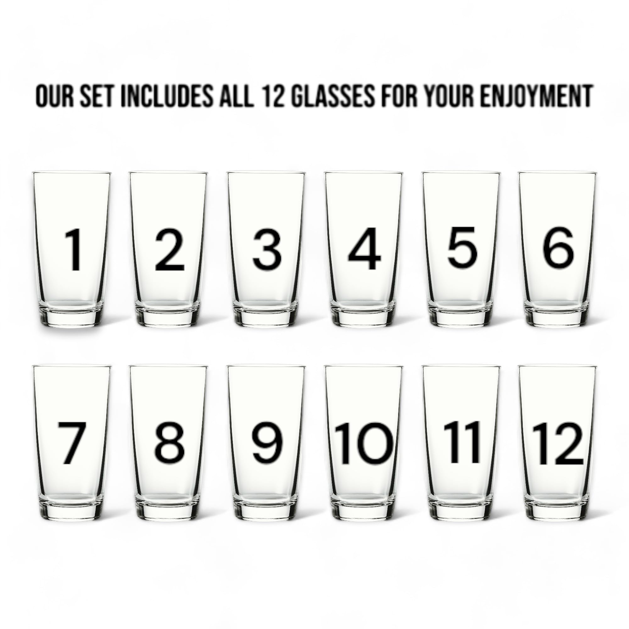 Luminarc 16oz Excalibur Cooler Glasses - Set of 12 Glasses
