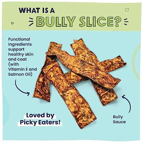Pawstruck Bully Slices Rawhide Chews for Dog, 1 lb. Long Lasting Treats, Pet Food, Low Calorie Bully Sticks Alternative, Beef Flavor, Pizzle Coated Chew Sticks, No Artificial Ingredients, 1 Pounds