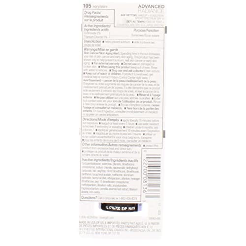 CoverGirl Advanced Radiance Age- Defying Makeup - Ivory (105) - 2 pk