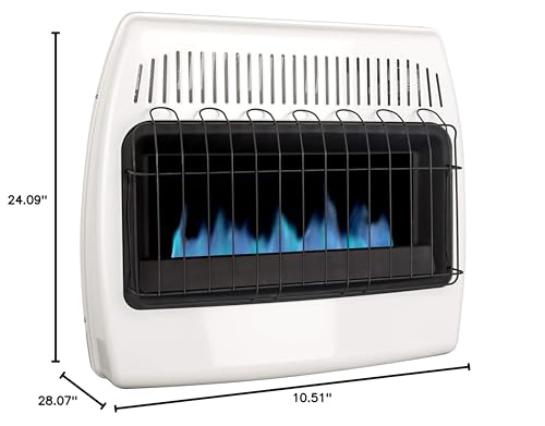 Dyna-Glo 30,000 BTU Liquid Propane Blue Flame Vent Free Wall Heater, White