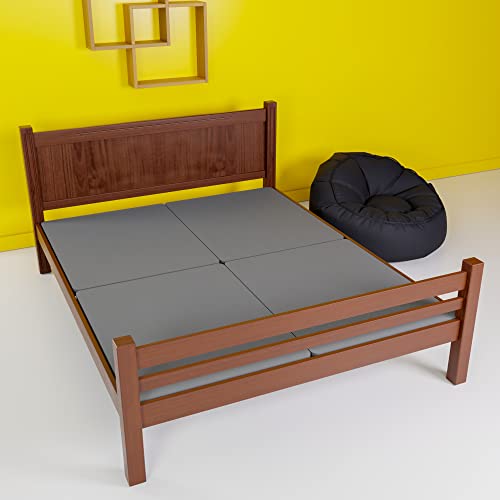 Nutan, 1.5-Inch Mattress/Bed Support, King Split Fully Assembled Bunkie Board, Gray