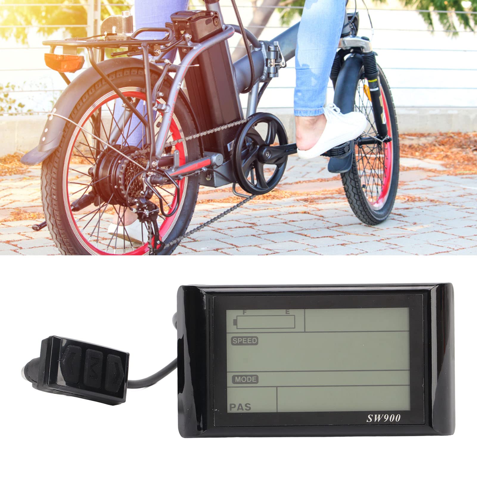 Electric Bike Panel, 24V 36V 48V 60V Lightweight Useful Data Waterproof a Electric Bike LCD Display Panel for Scooter