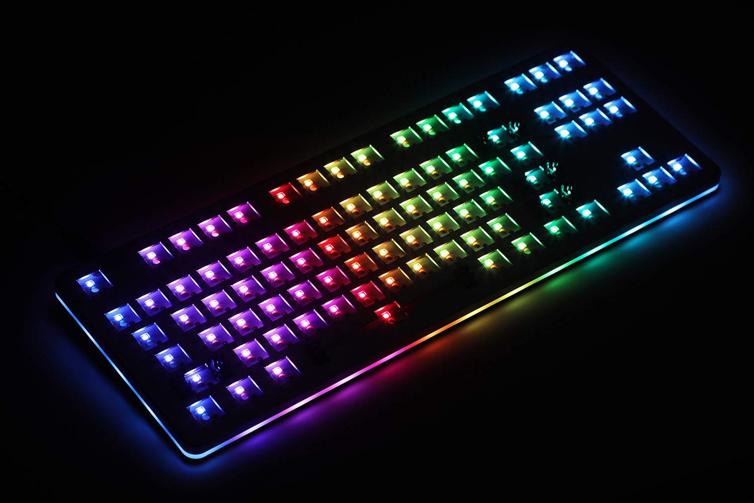 DROP CTRL Mechanical Keyboard — Tenkeyless TKL (87 Key) Gaming Keyboard, Hot-Swap Switches, Programmable Macros, RGB LED Backlighting, USB-C, Doubleshot PBT, Aluminum Frame (Kaihua White Box, Black)