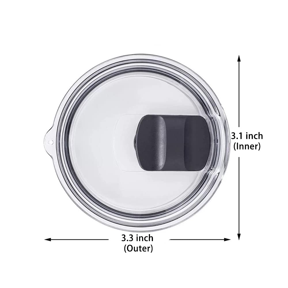 Covers For Yeti Magnetic Slider Replacement, 2-Pack Spill-Proof Maglsider Fit For Yeti Rambler 20 oz Tumbler, 10 oz Lowball and Mug