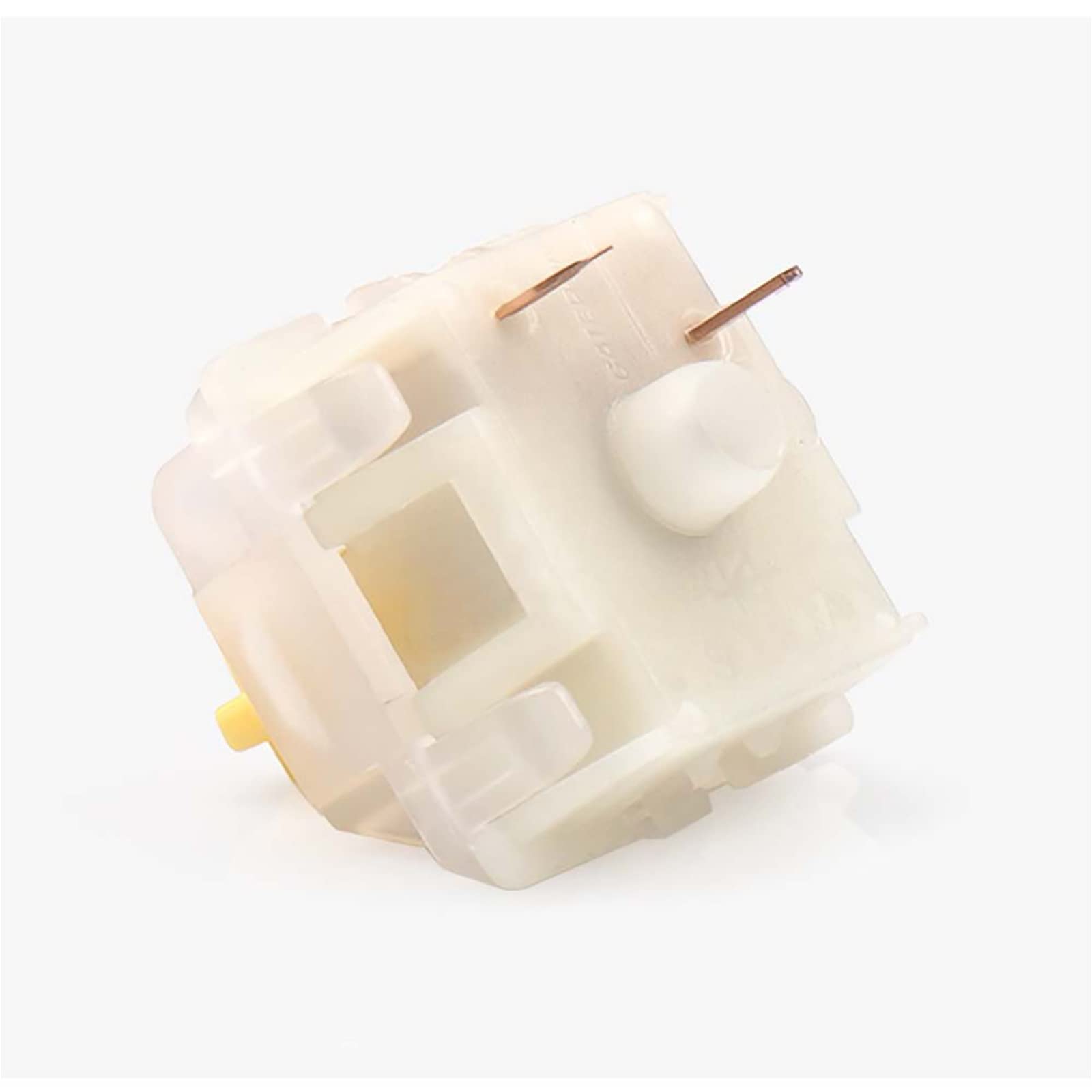 DRAOZA Gateron Cap Milky Yellow Pro V2 Pre Lubed SMD RGB LED Compatible MX Mechanical Gaming Keyboard(108pcs Yellow)