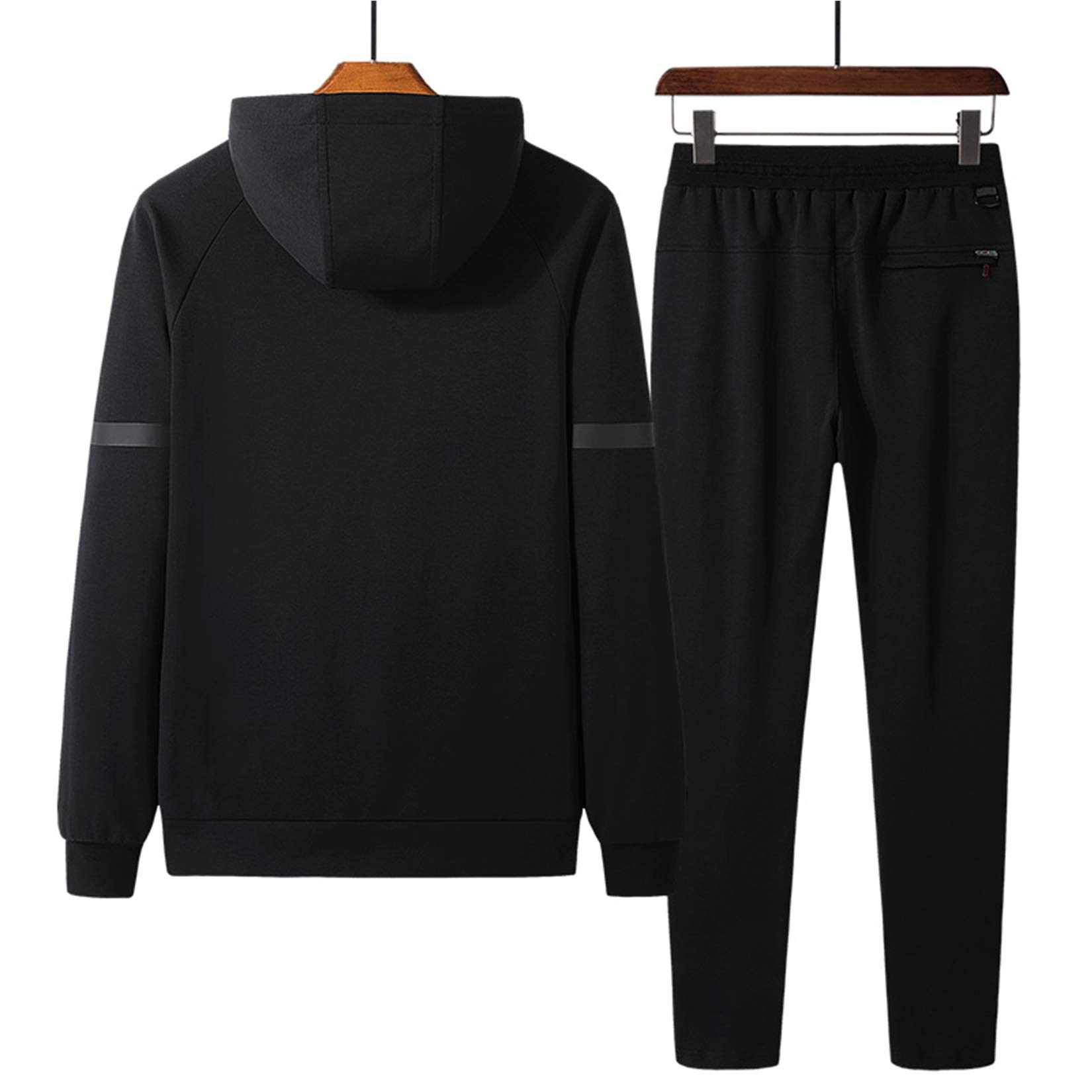 DOSLAVIDA Men's Hooded Sweatsuits Casual Jogging Suits Athletic 2 Piece Outfit Hoodies Tracksuit Unisex Track Suit Set