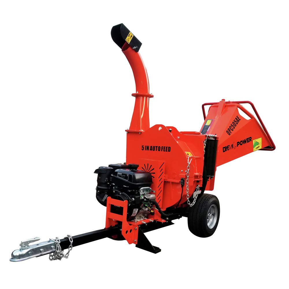 DK2 5-Inch 14 HP 429 cc Hydraulic Auto-Feed Chipper Shredder with Electric Start