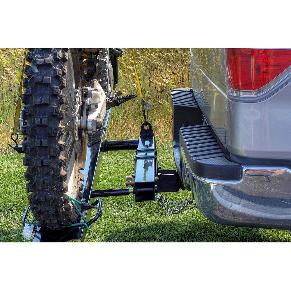 DK2 Hitch-Mounted Steel Motorcycle Platform Carrier