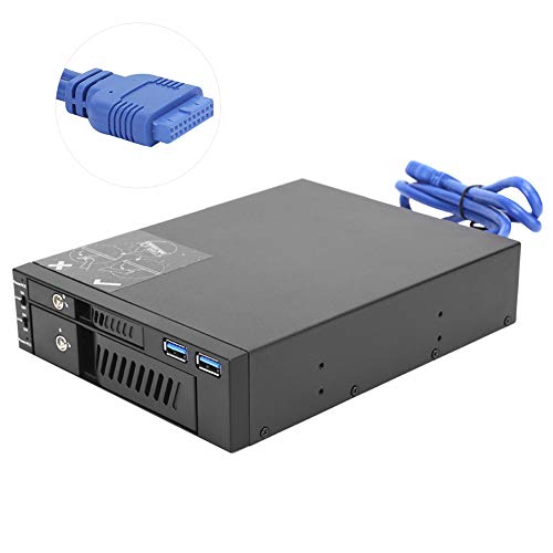 Hard Drive Enclosure, Impact Resistant Safe Hard Disk Mobile Rack Large Capacity Dual USB Port for Win7