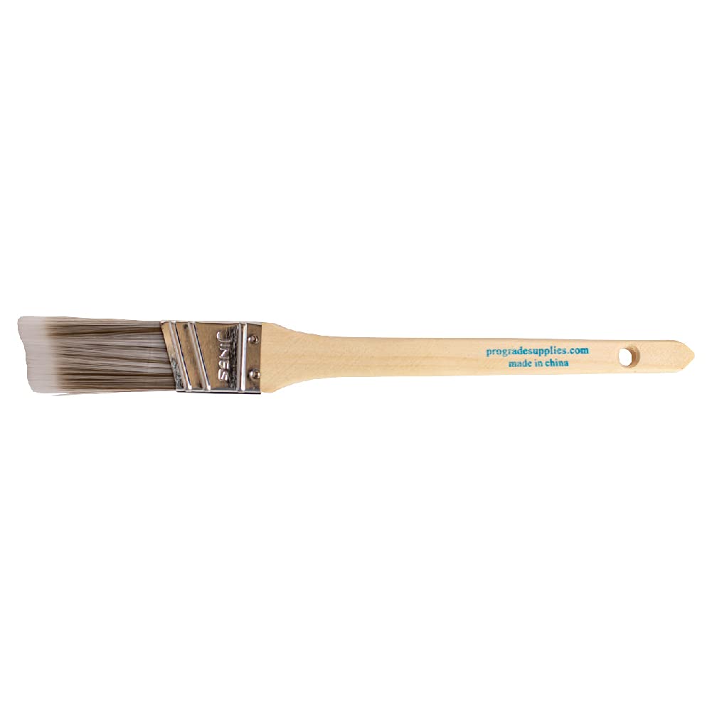 Vermeer Paint Brushes - 6-Pack - 1" Angle Sash Brushes for All Latex and Oil Paints & Stains - Home Improvement - Interior & Exterior Use