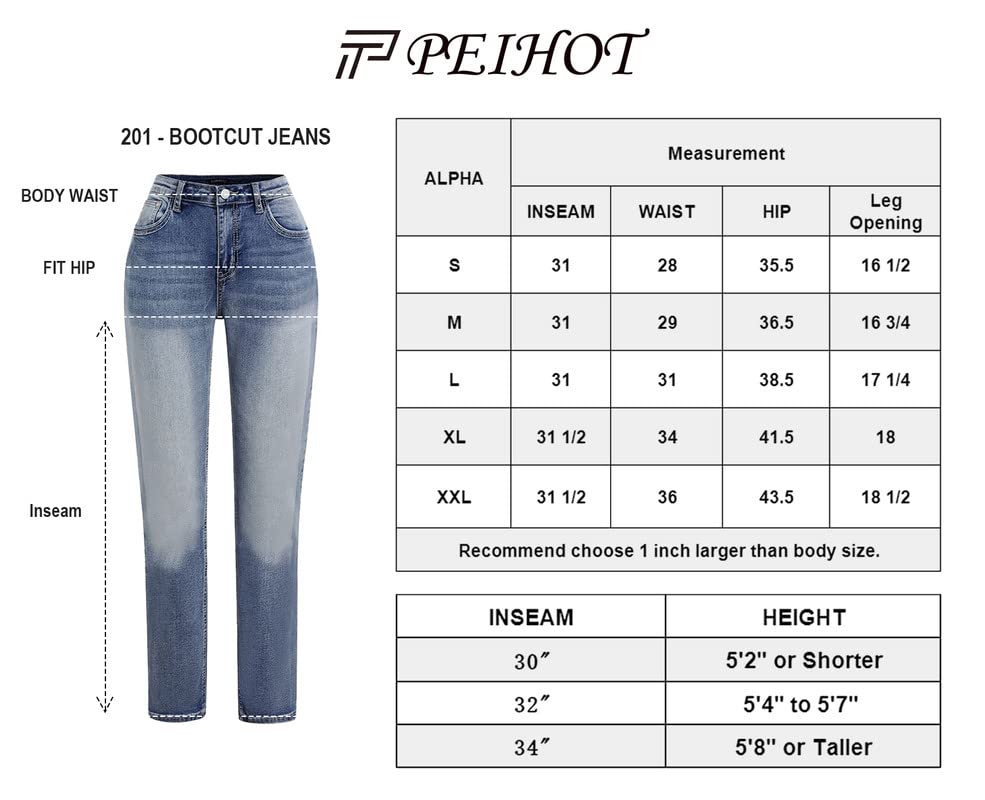 PEIHOT Women's Jeans 90s Mid Rise Bootcut Jeans High Stretch Light Blue Jeans Size 18 Pantalones De Mujer Boot Cut Denim Pants