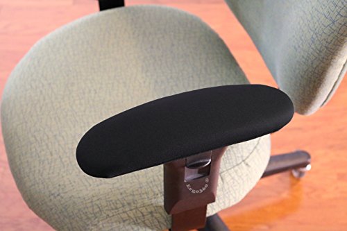 Ergo360 Soft Chair Arm Pad Covers Stretch Over Armrests 10.5" to 13" Long. Restore, Protect, and Cushion Chair Armrests. Complete Set of 2. Simple Installation.