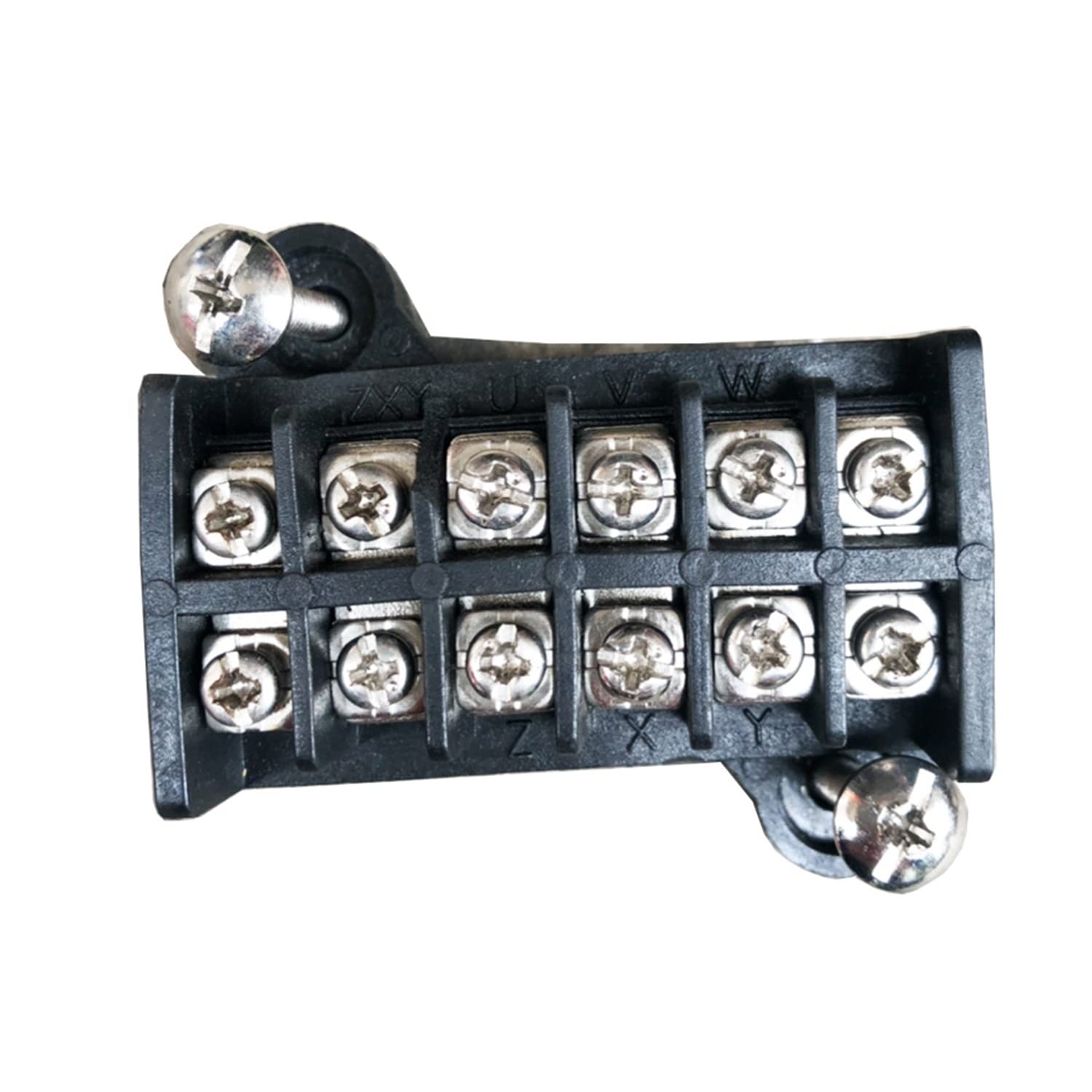 Harissess 50PCS M3*8 Terminal Block Screws with Square Washers(6 * 6mm),Nickel Plated Cross Pan Head Screw, M3*8*6mm