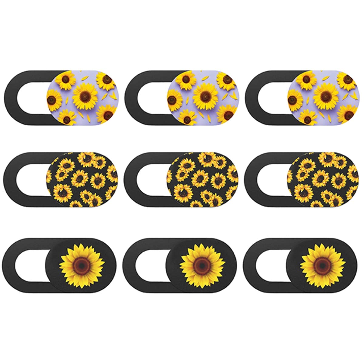 SOLUSTRE 9 pcs Camera Cover Smartphone Lens Cover Webcam Cover Privacy Cover Webcam Lens Cover Tablet Camera lid Webcam lid Webcam Slider tableta con pantalla tabletd Sunflower Computer abs