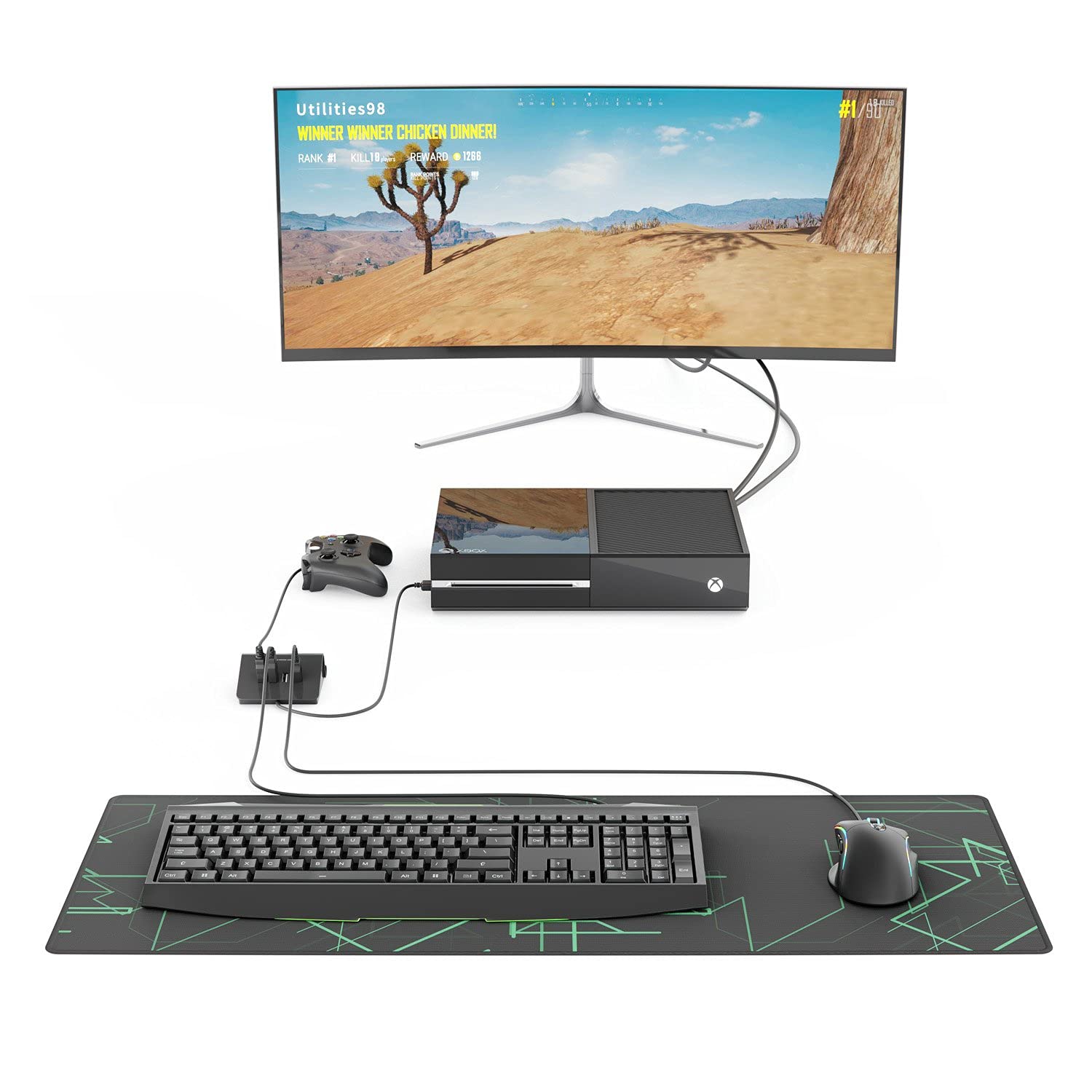 Delta essentials FO202 Keyboard and Mouse Adapter for PS3 PS4 Xbox One Xbox 360 Nintendo Switch
